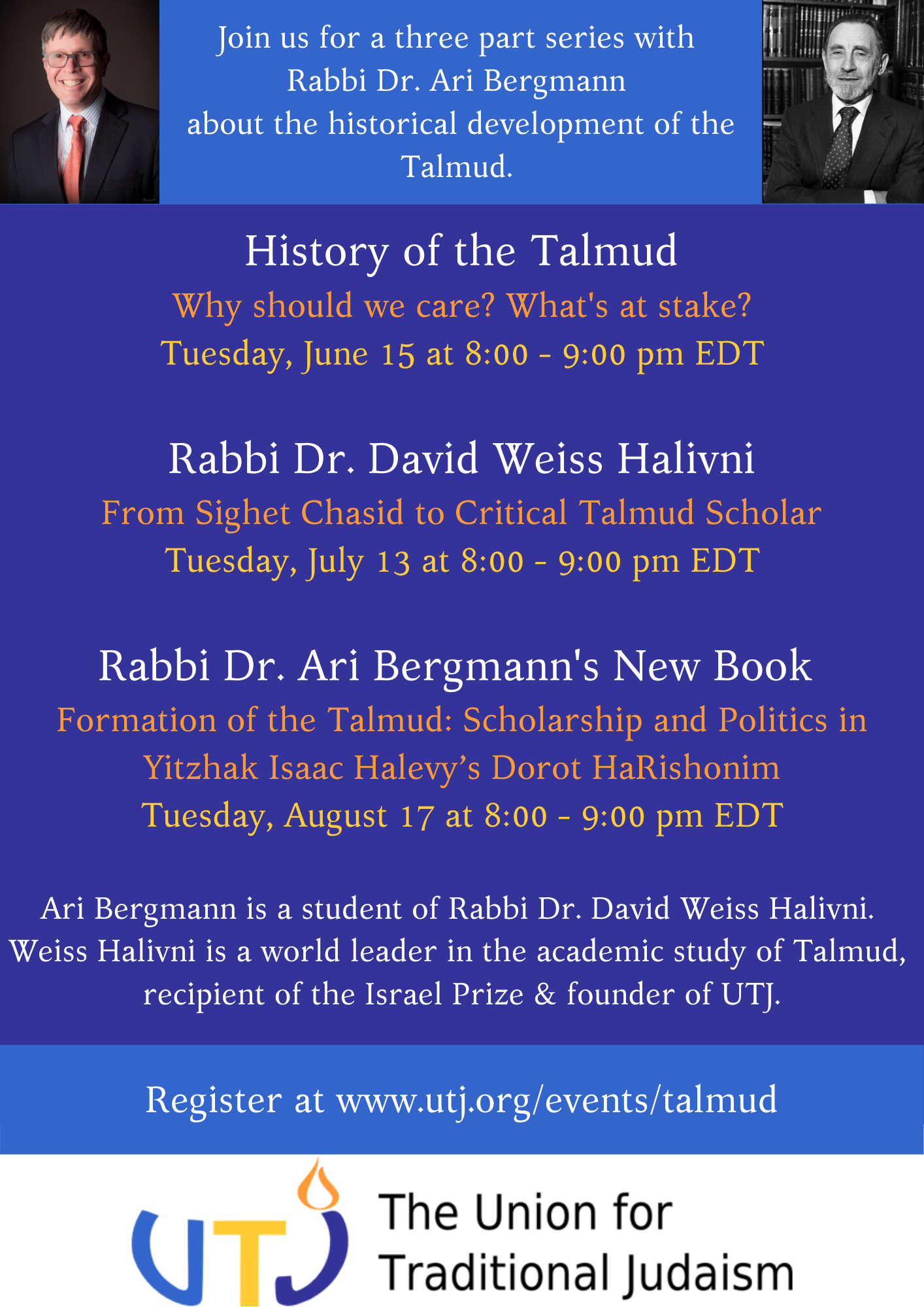 Ari Bergman Event | Union for Traditional Judaism